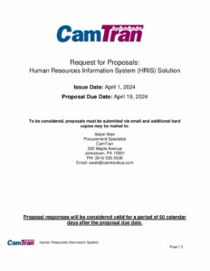 HRIS CamTran Request for Proposals_Final - CamTran